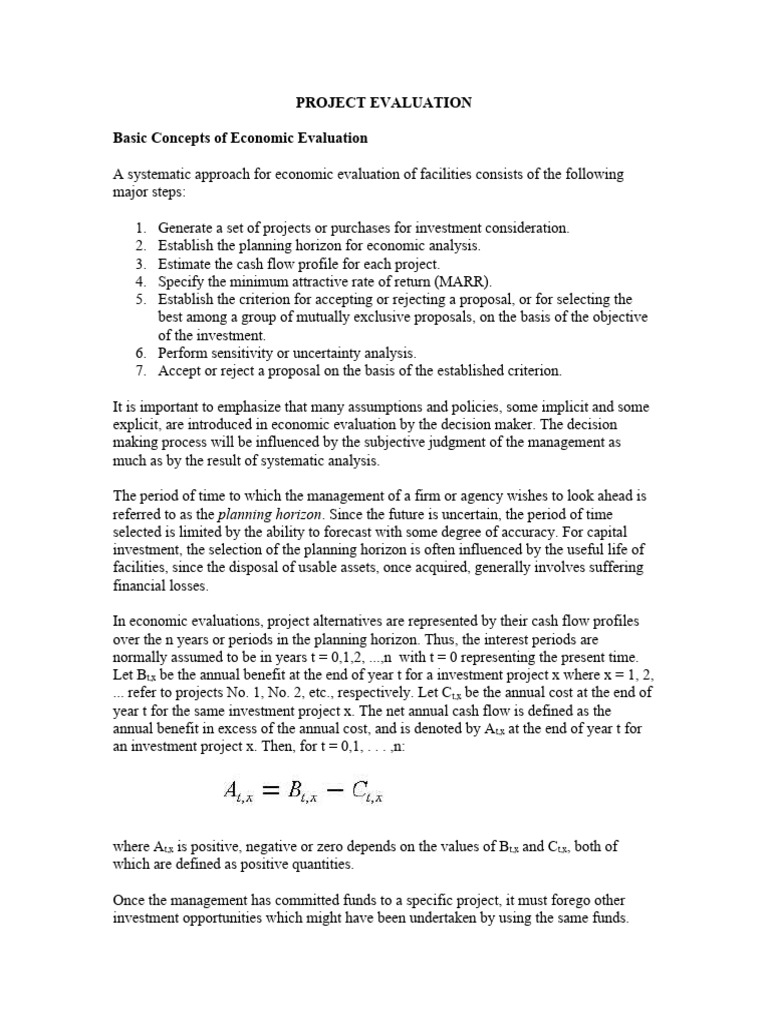 Evaluation Methods | PDF | Internal Rate Of Return | Net Present Value