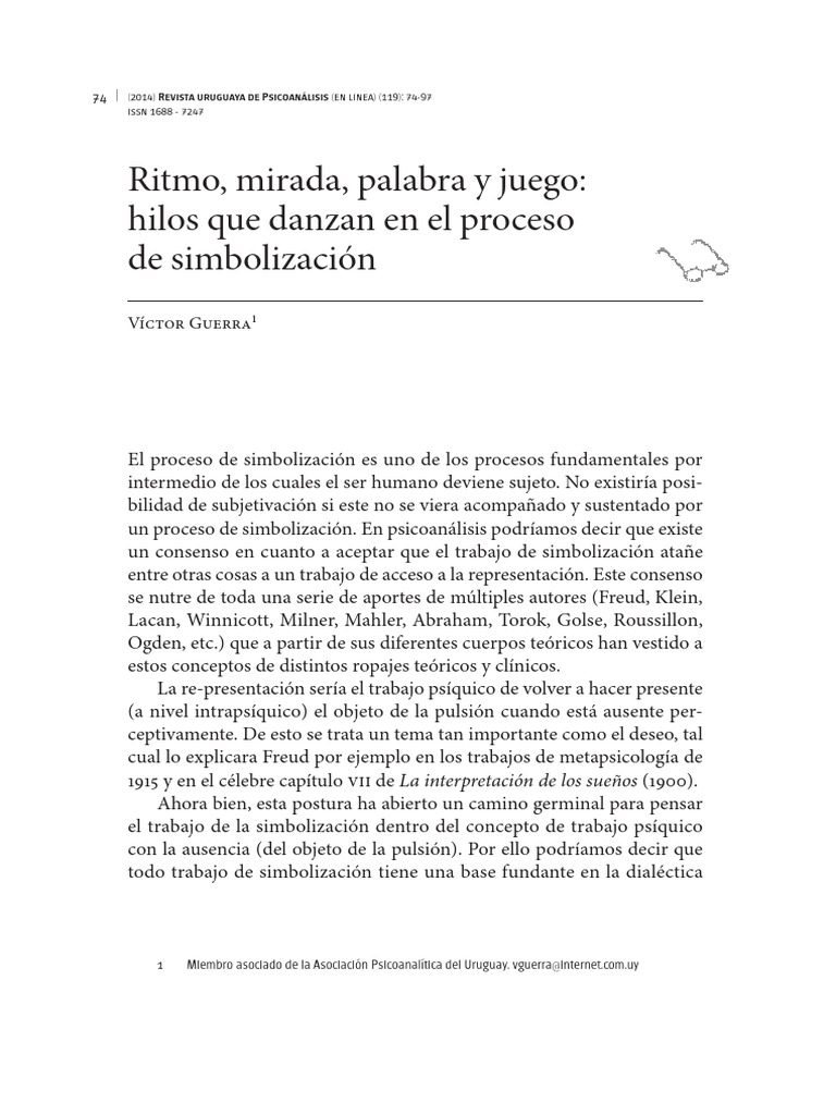 Ritmo, Mirada, Palabra y Juego: Hilos Que Danzan en El Proceso de ...