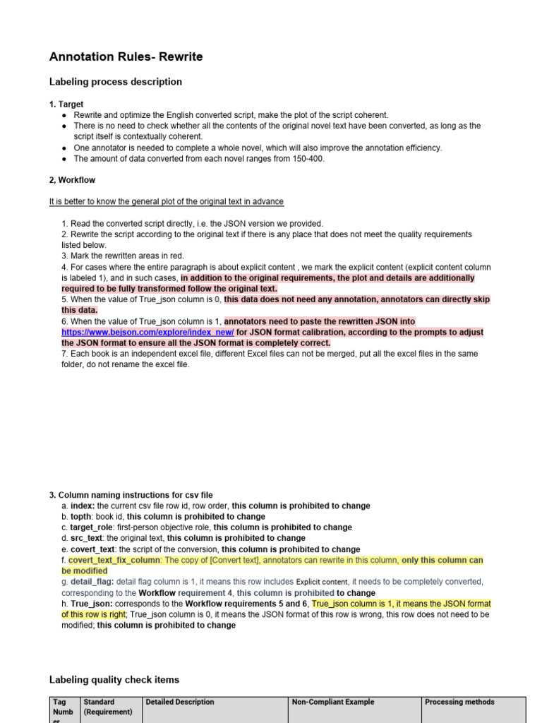 Labeling Process Description | PDF | Microsoft Excel | Narration