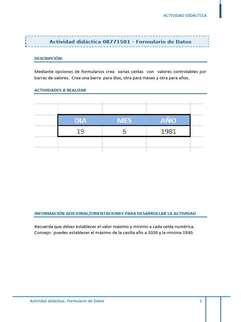 Formulario de Datos de Actividad | PDF | Negocios | Finanzas y dinero