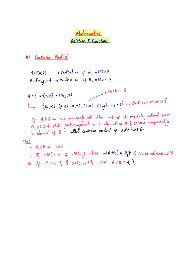 Relation & Function Bridge Course | PDF | Function (Mathematics ...