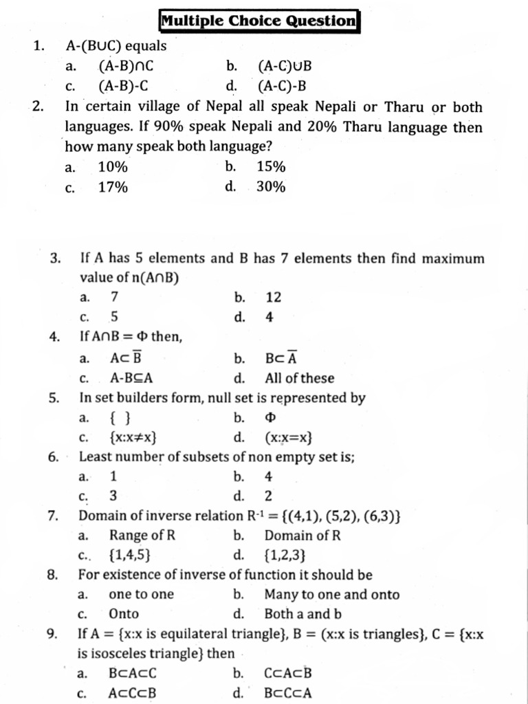 Sets Functions Etc Pdf Function Mathematics Mathematical Logic