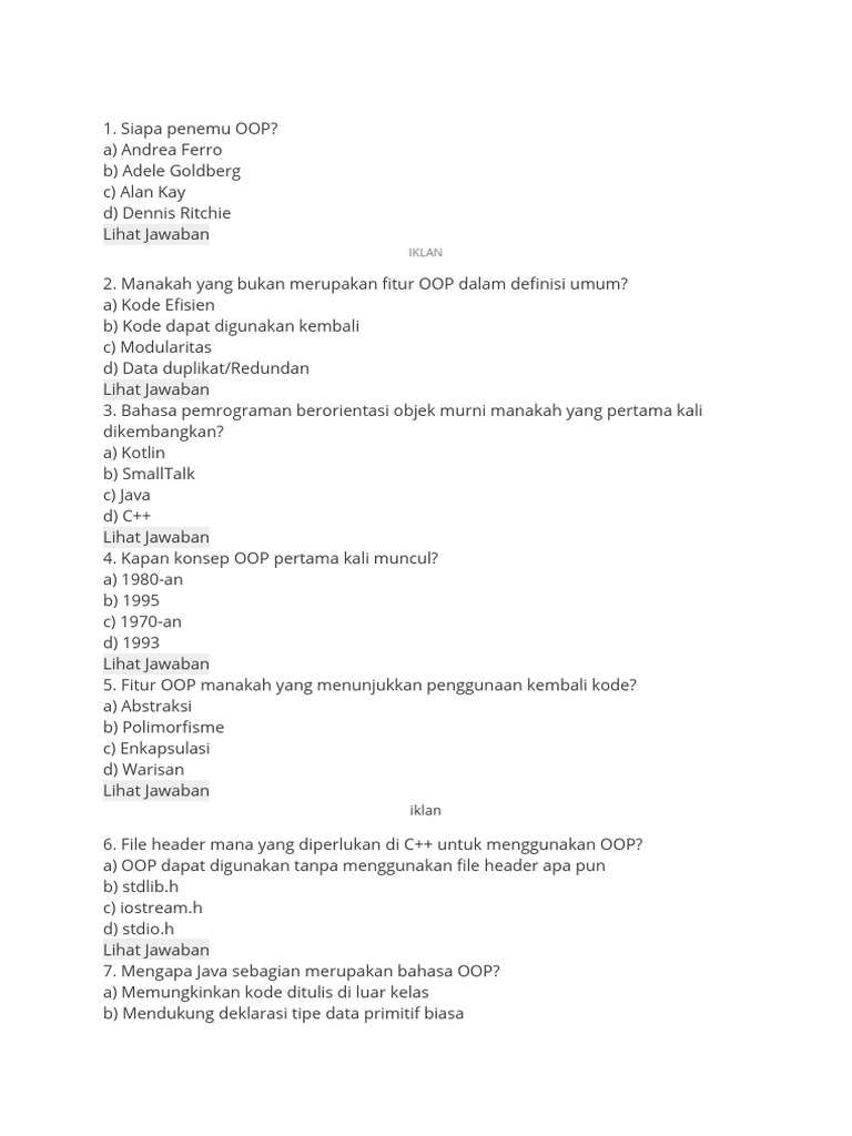 Soal Pilgan | PDF