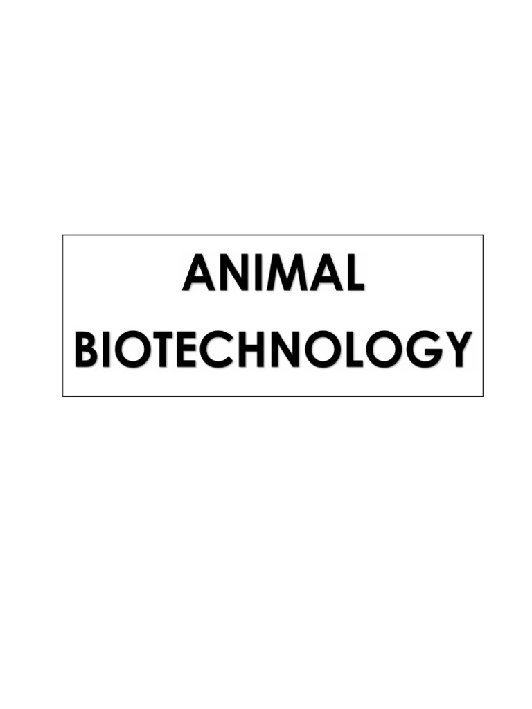Animal Biotechnology | PDF
