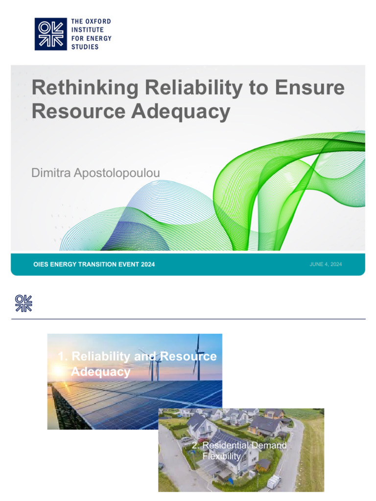 Rethinking Reliability and Resource Adequacy | PDF | Electrical Grid ...