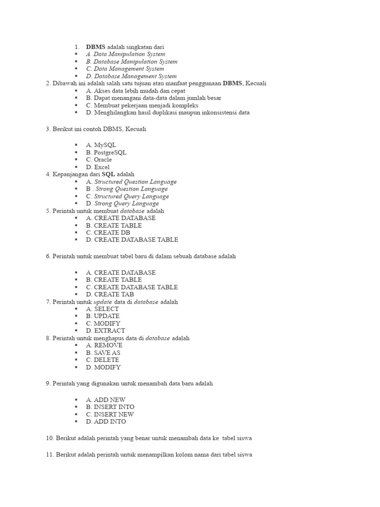 Soal Pilgan Orang | PDF