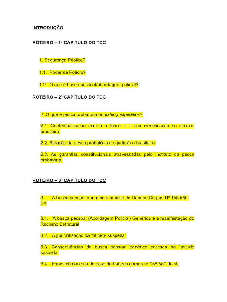Roteiro - TCC | PDF | Ciências Sociais