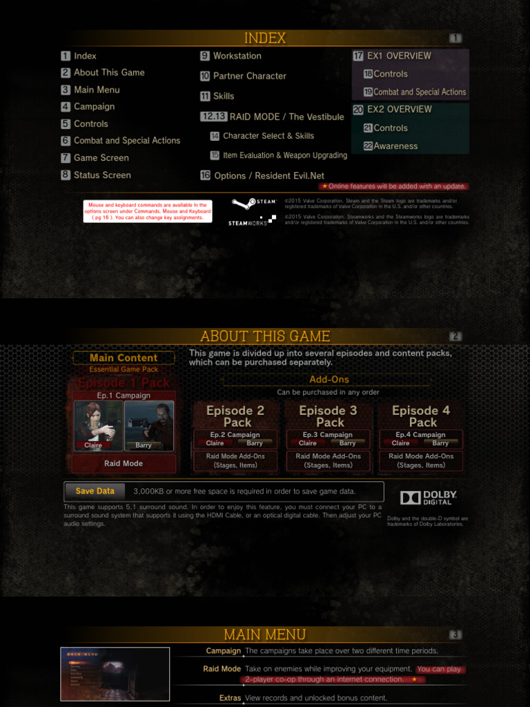 REV2 PC Game12 en | PDF | Computer Keyboard | Menu (Computing)