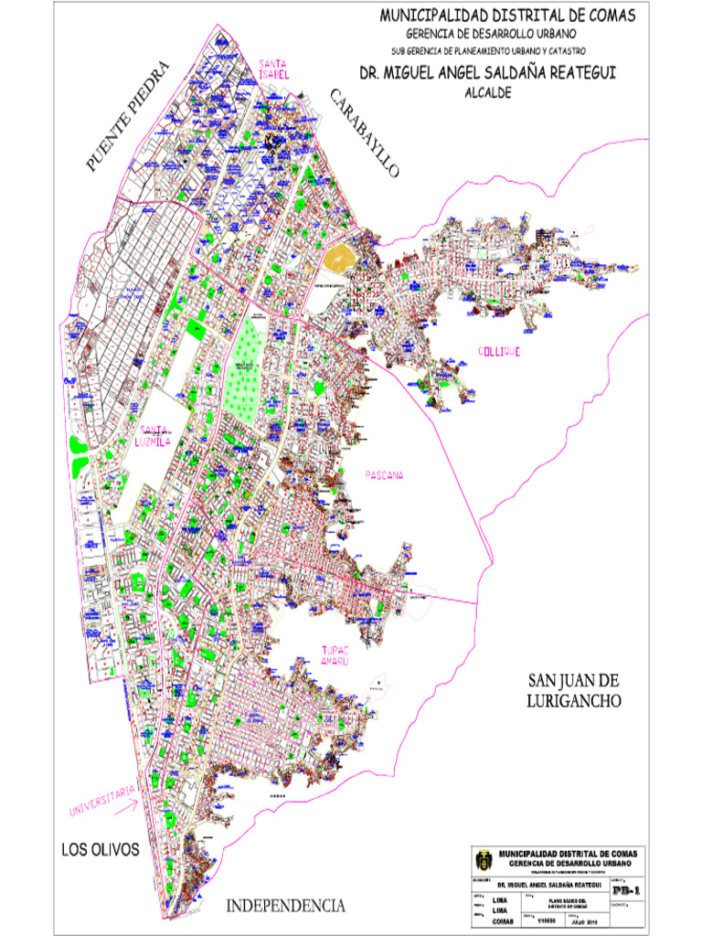 Plano de Las Jurisdicciones Policiales Distrito de Comas | PDF