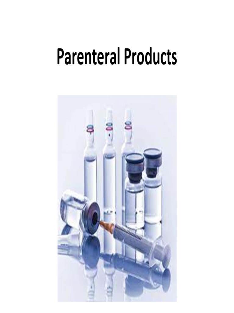 Parenteral Products | Download Free PDF | Intravenous Therapy ...