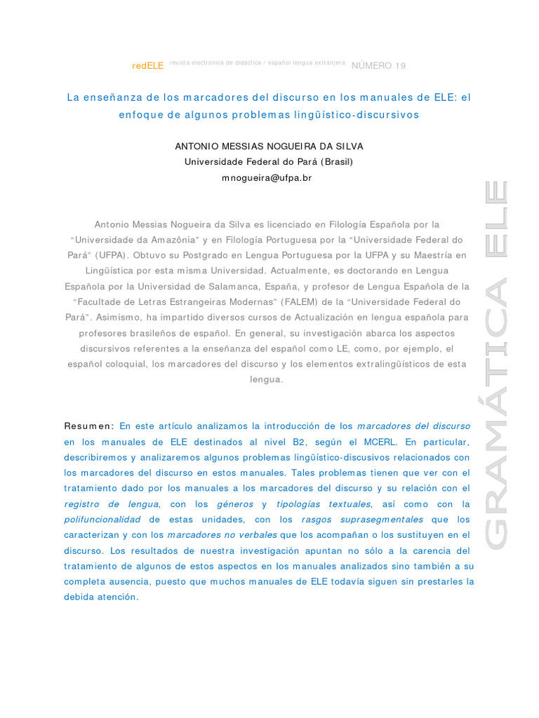 Marcadores del Discurso en ELE B2 | PDF | Aprendizaje | Enseñando