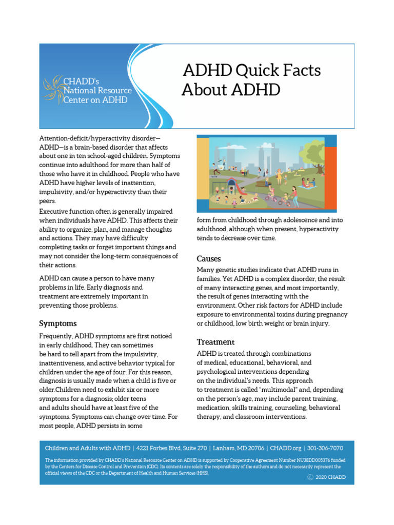 ADHD Quick Facts | Download Free PDF | Attention Deficit Hyperactivity ...