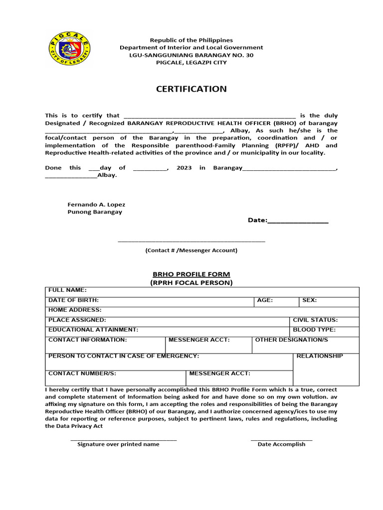 Bspo Form | PDF | Social Science