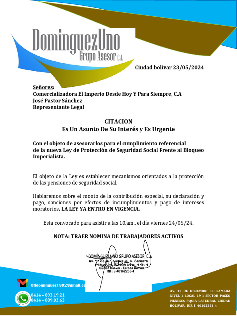 Notificacion Ley Pensiones | PDF Notificacion Ley Pensiones | PDF