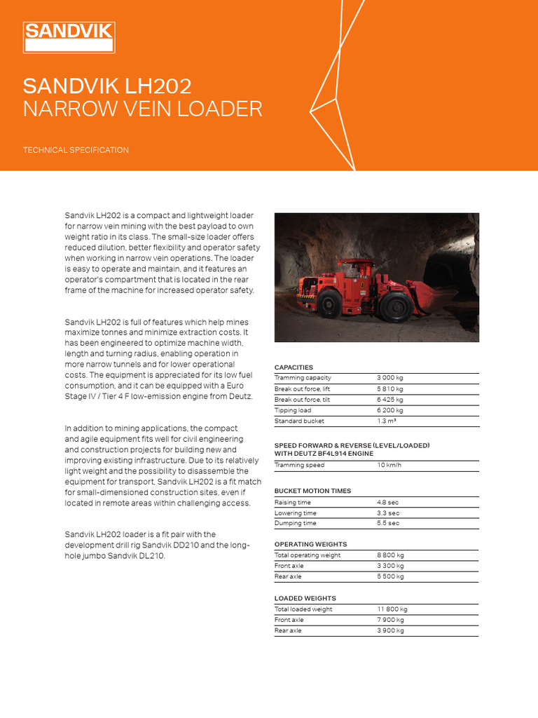 Sandvik LH202 Technical Specification 47836 595x842 | PDF | Loader ...