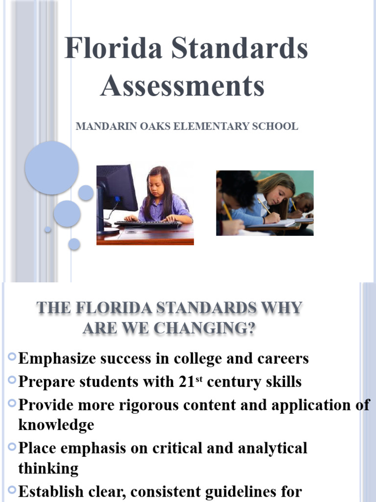 Florida Standards Assessments Overview | PDF | Thought