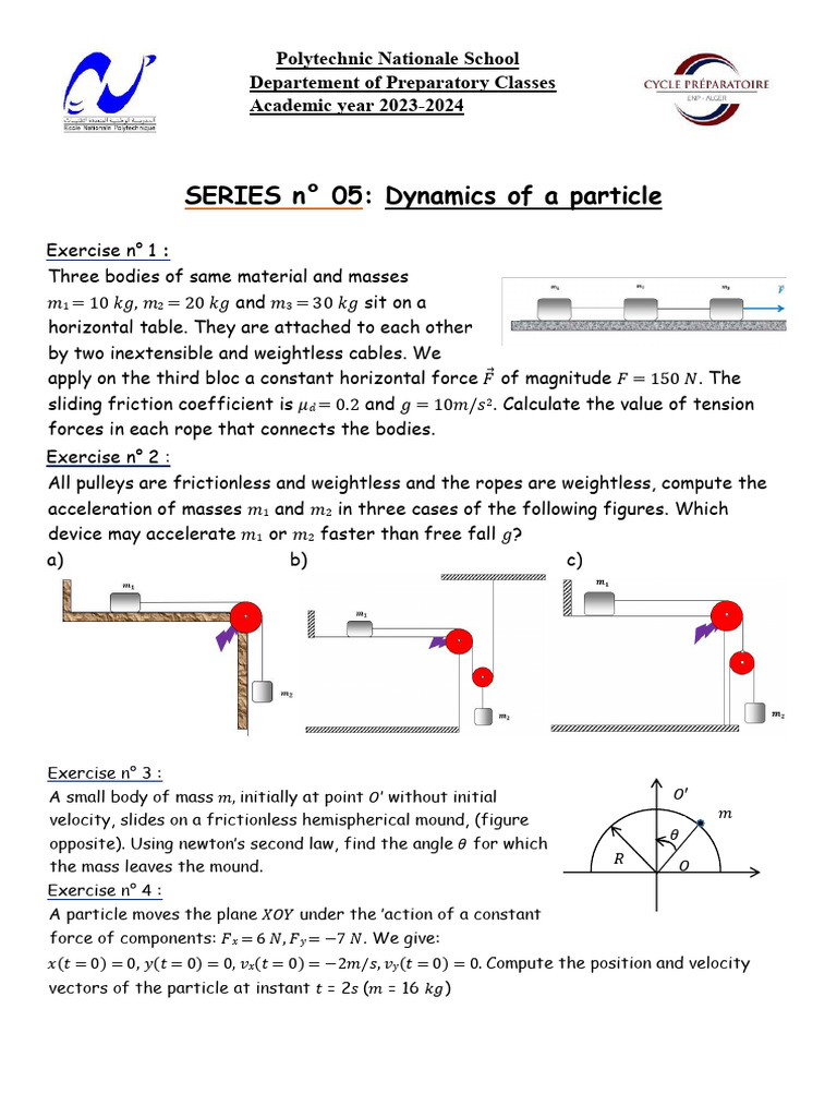 Series-05-Dynamics-of-a-particle-bis | Download Free PDF | Force | Rocket