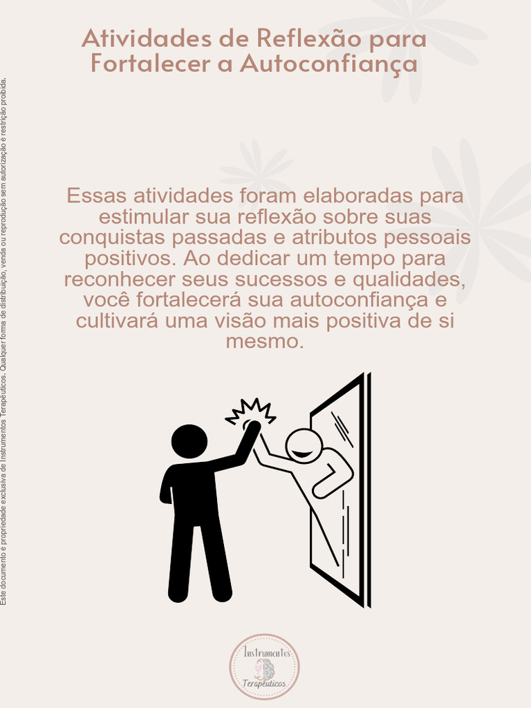 Atividades de Reflexão para Fortalecer a Autoconfiança | PDF