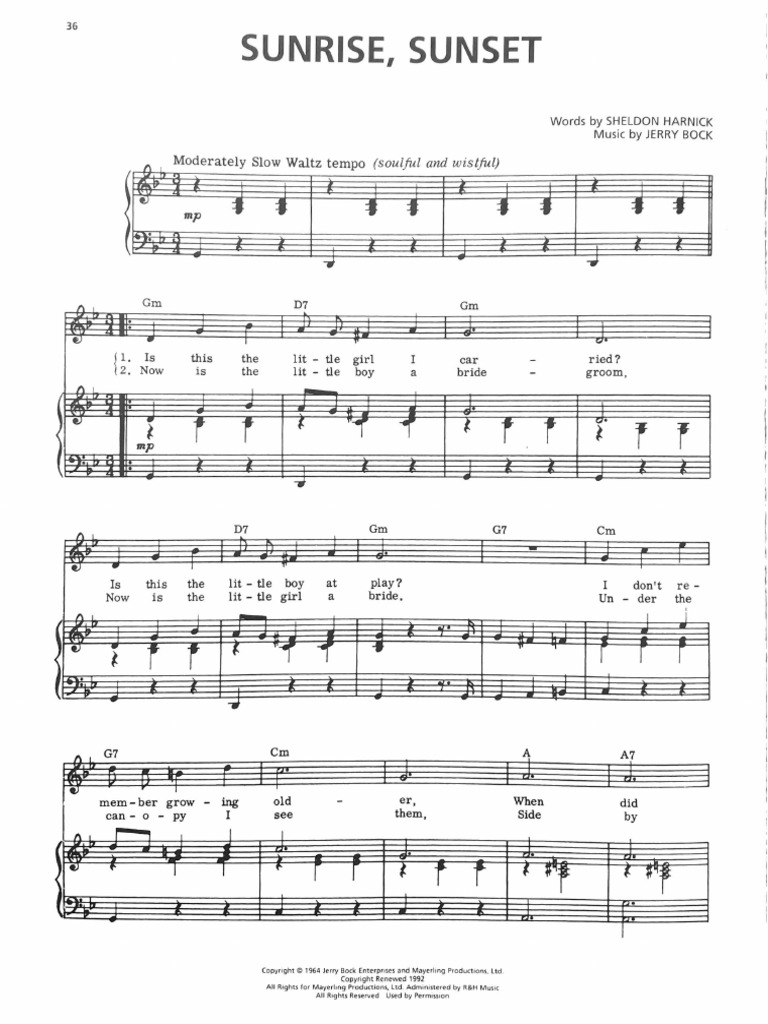 Sunrise Sunset | PDF