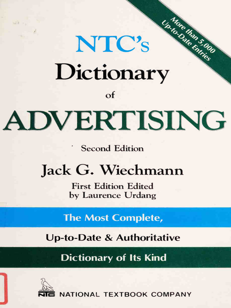 NTCs Dictionary of Advertising - Nodrm | PDF | Advertising | Radio