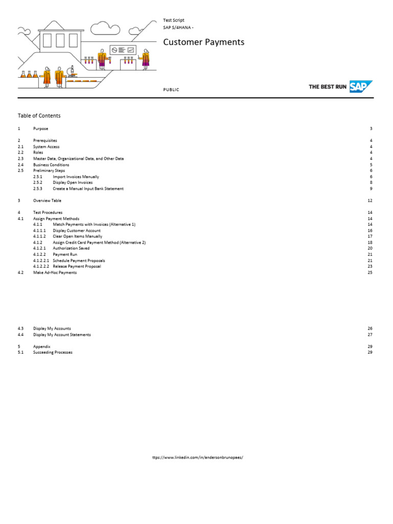 SAP S/4HANA Customer Payments Testing Guide | PDF | Credit Card | Invoice