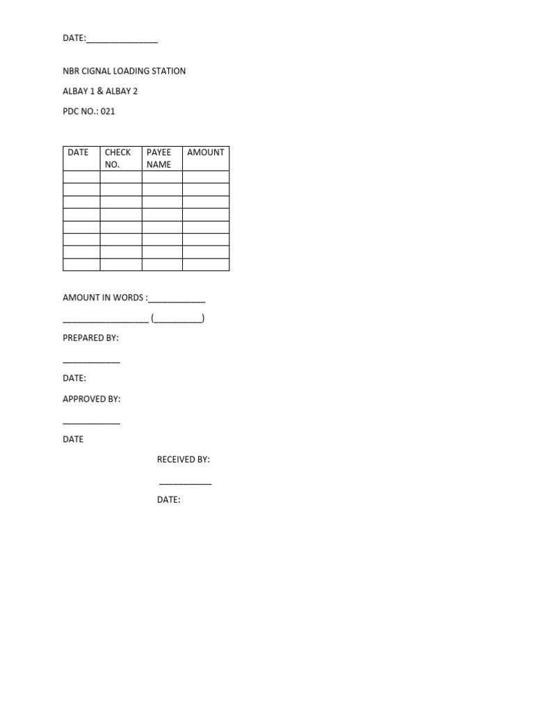 Albay Cignal Loading Station Form | PDF