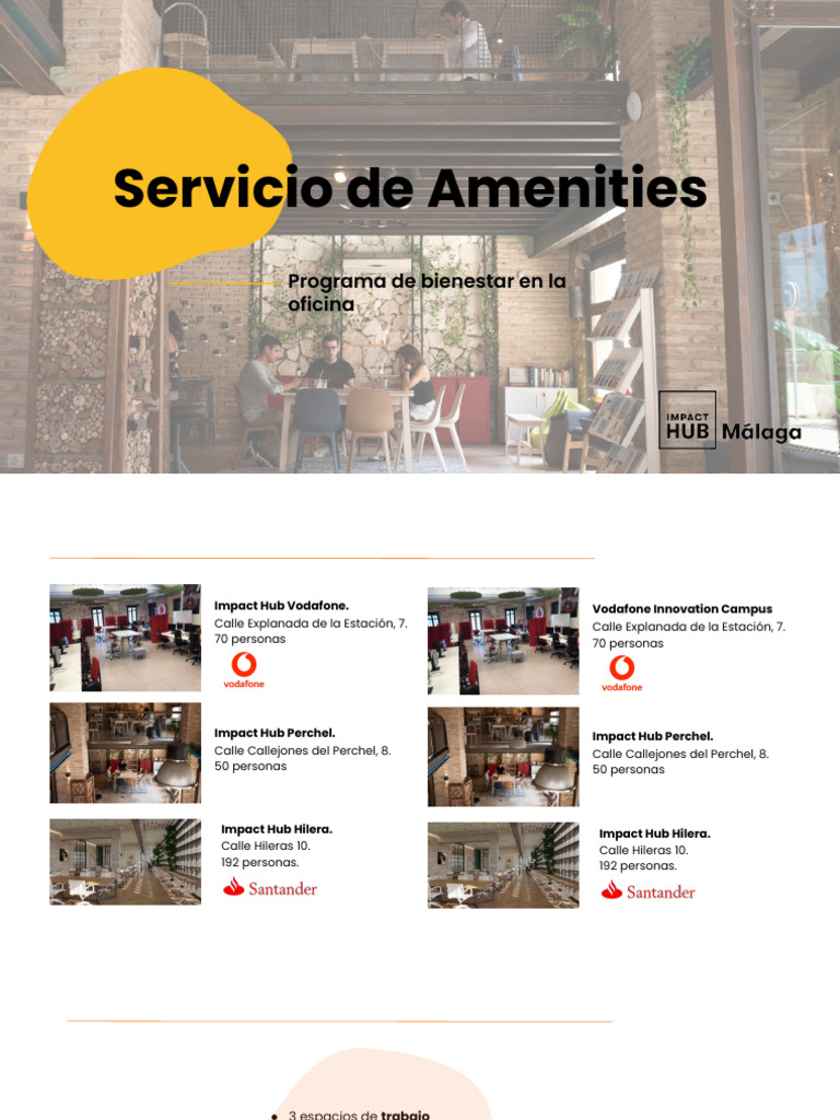 (Propuesta Inicial) ALAMEDA Santander X Impact Hub Málaga. AMENITIES | PDF | Hoja | Agricultura