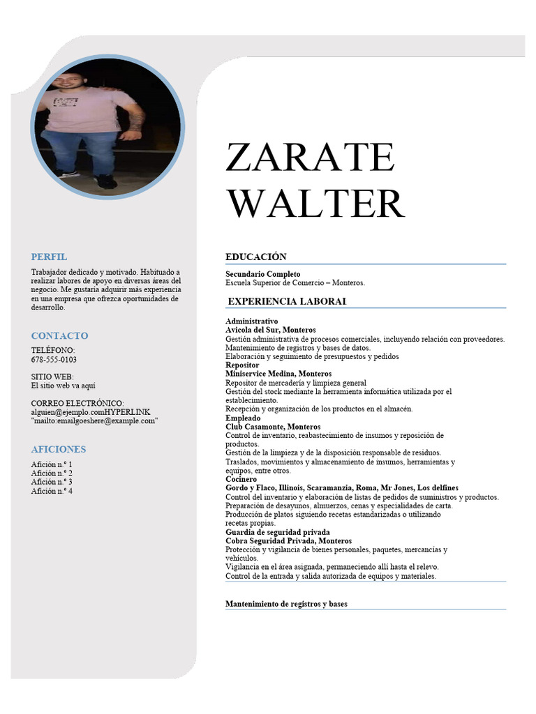 zARATE WALTER | PDF | Business