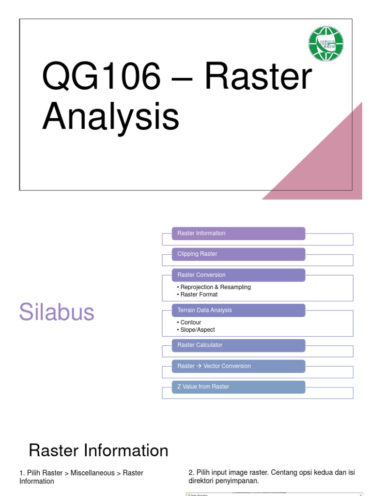 QG106 - Raster Analysis | PDF