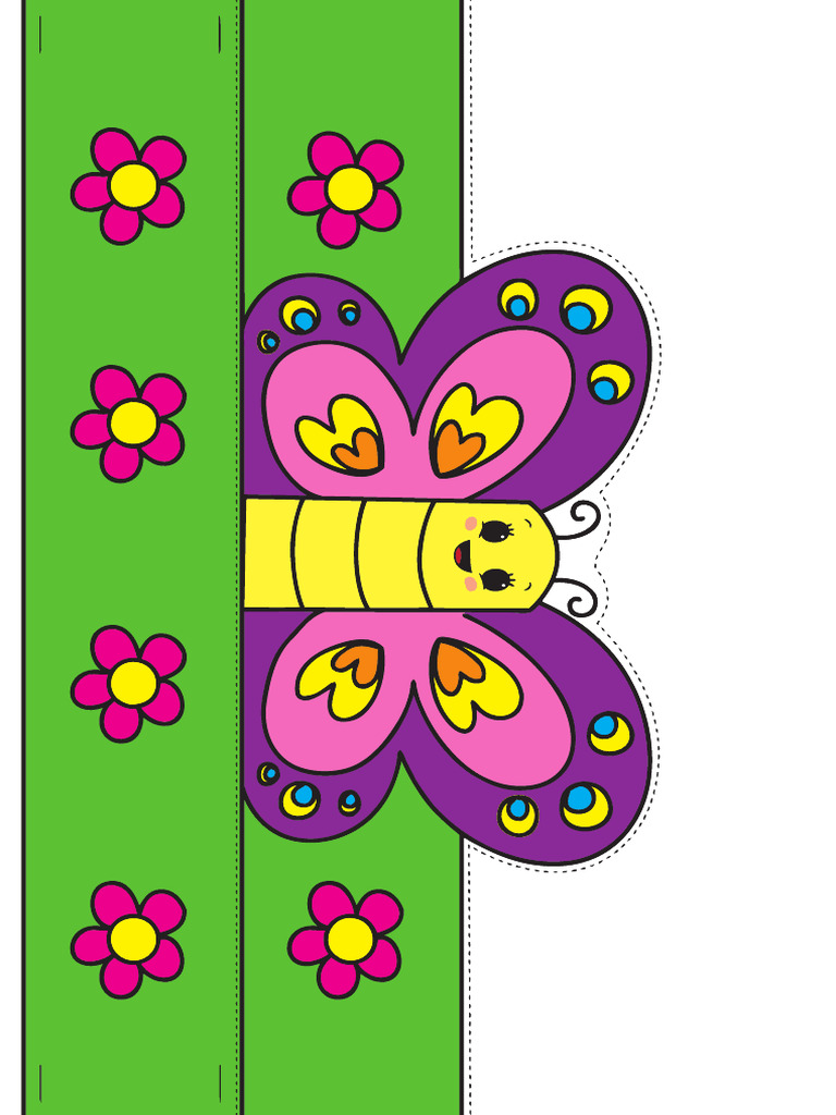 Spring Butterfly Paper Crown Color A4 | PDF