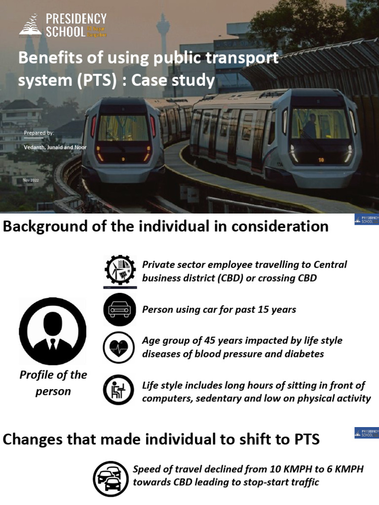 Presentation On Public Transport System (PTS) - by Class VIIA ...