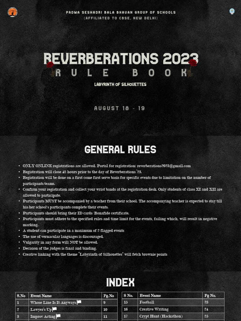 Reverberations Final Rulebook | Download Free PDF | A Scandal In Bohemia