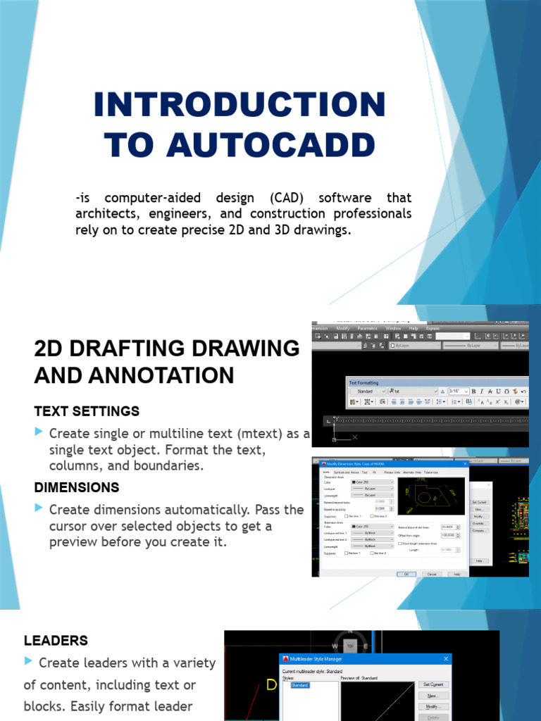 Lesson 1 Introduction To Autocadd | PDF | Auto Cad | Computing