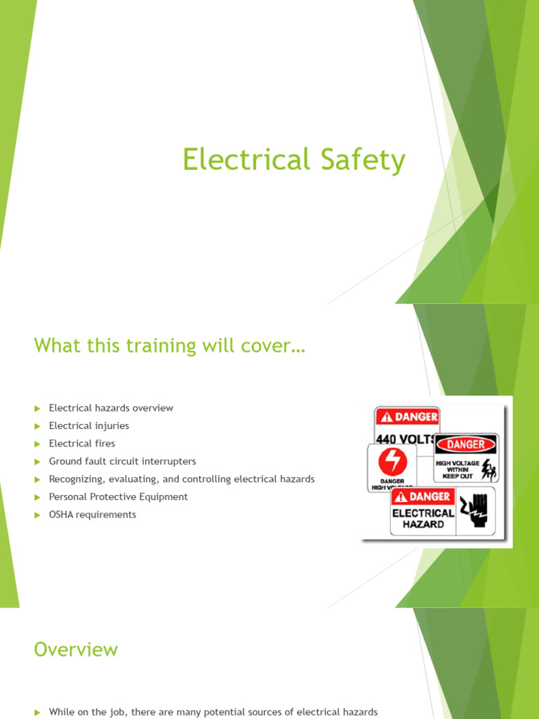 Electrical Safety Training - EHS | PDF | Insulator (Electricity) | Personal Protective Equipment