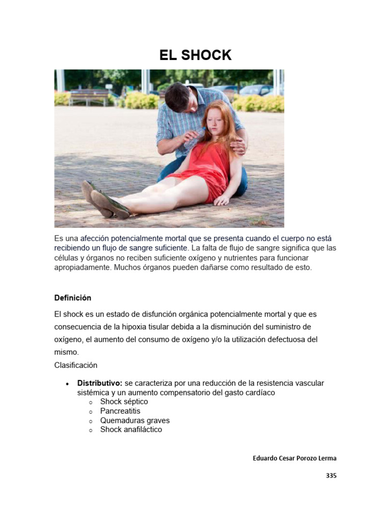 EL SHOCK | PDF | Choque (circulatorio) | Corazón