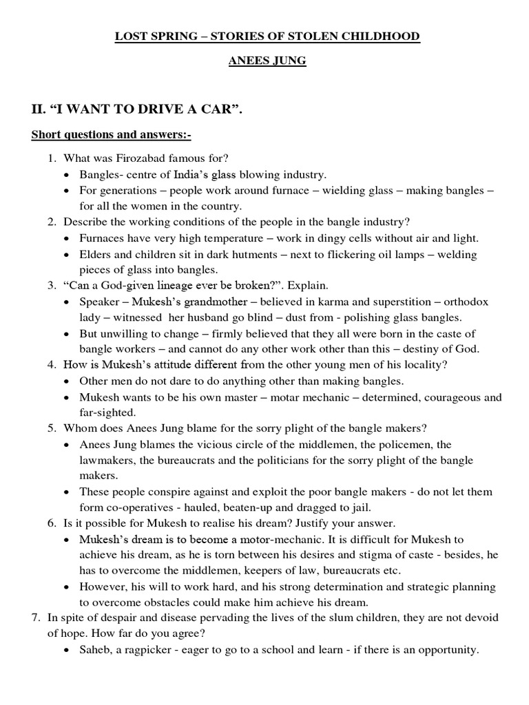 Lost Spring - 2 | PDF | Social Science