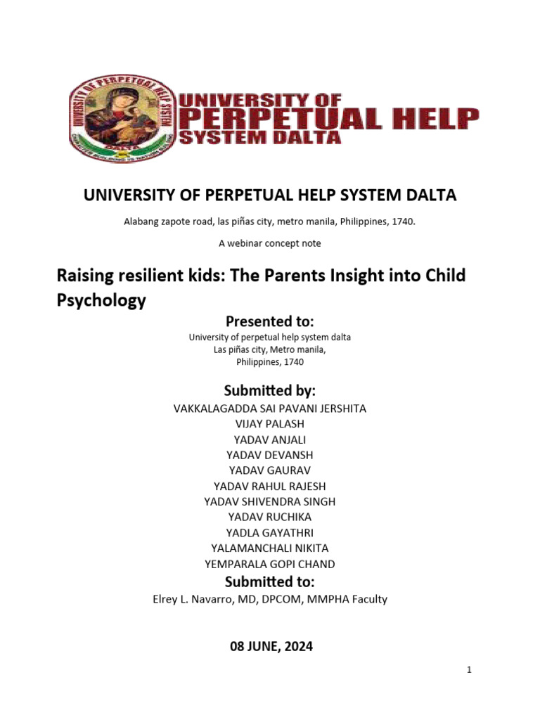 Webinar Concept Note Block 12 | Download Free PDF | Parenting ...