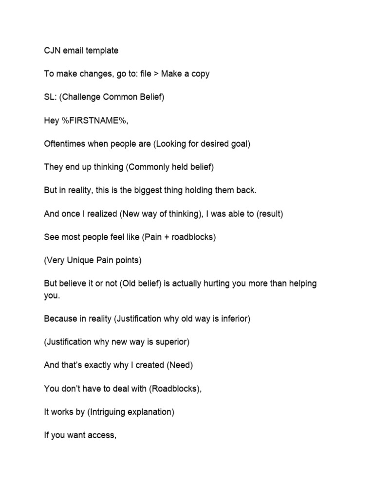 CJN Email Template | PDF