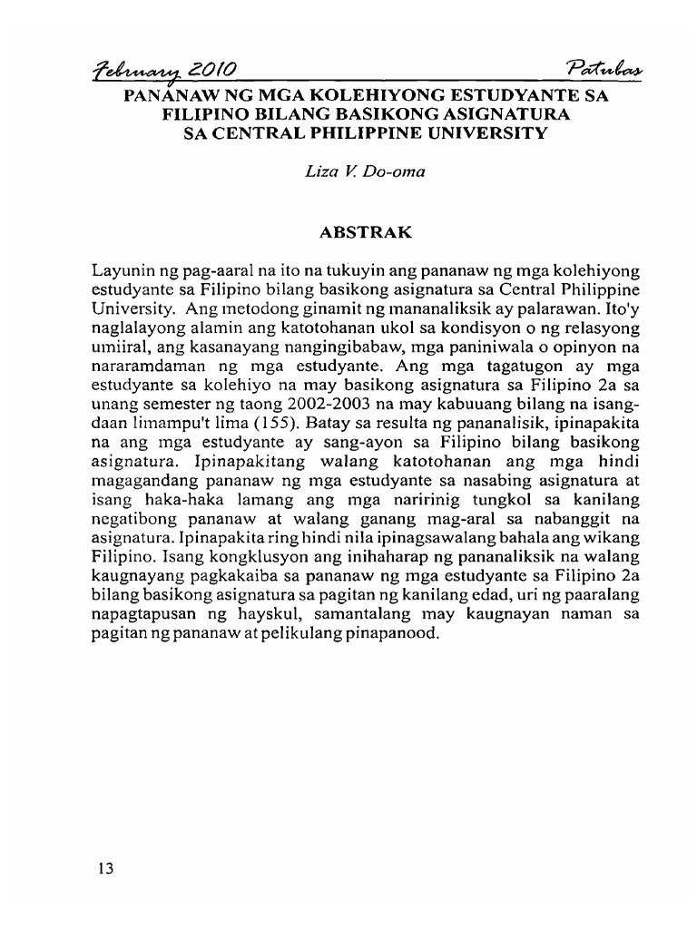 Patubas Do-omaLV 2010 | PDF