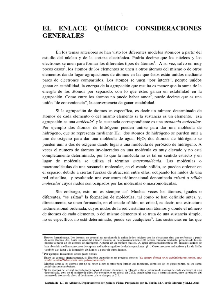 Enlace Iónico Teoría Pdf Enlace Químico Enlace Iónico