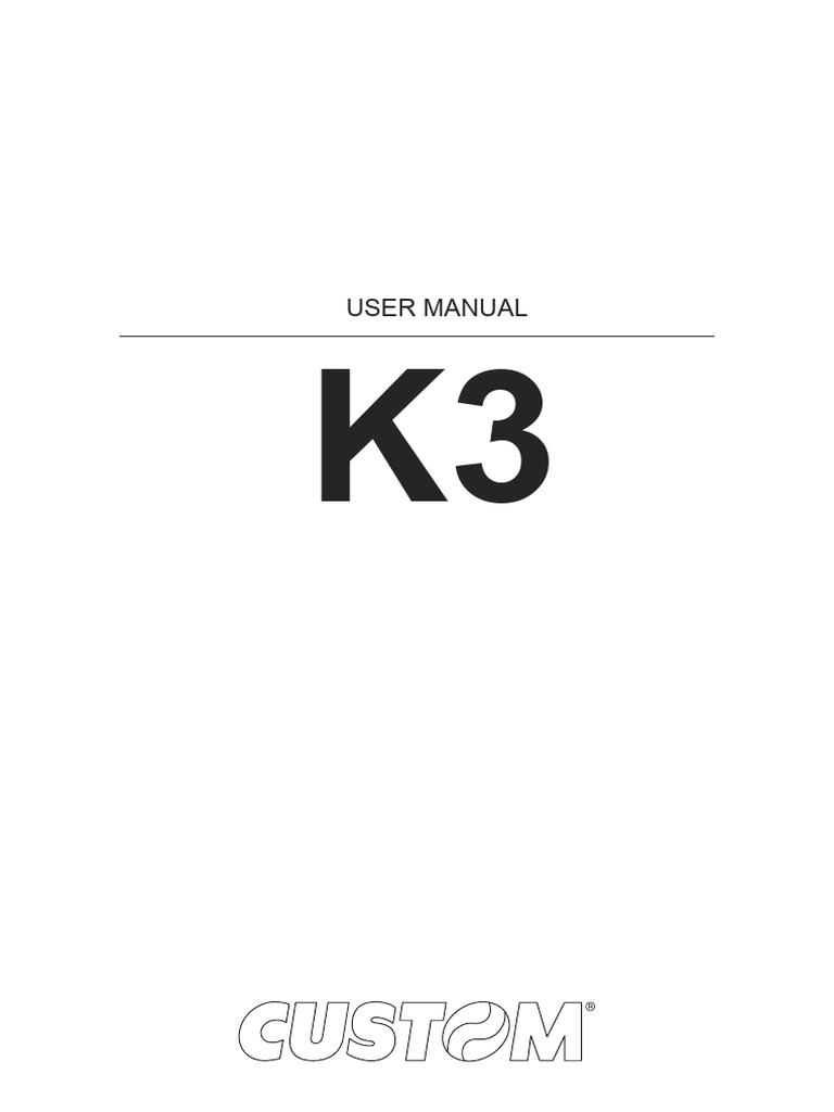 K3 User Manual | Download Free PDF | Electronics | Electrical Engineering