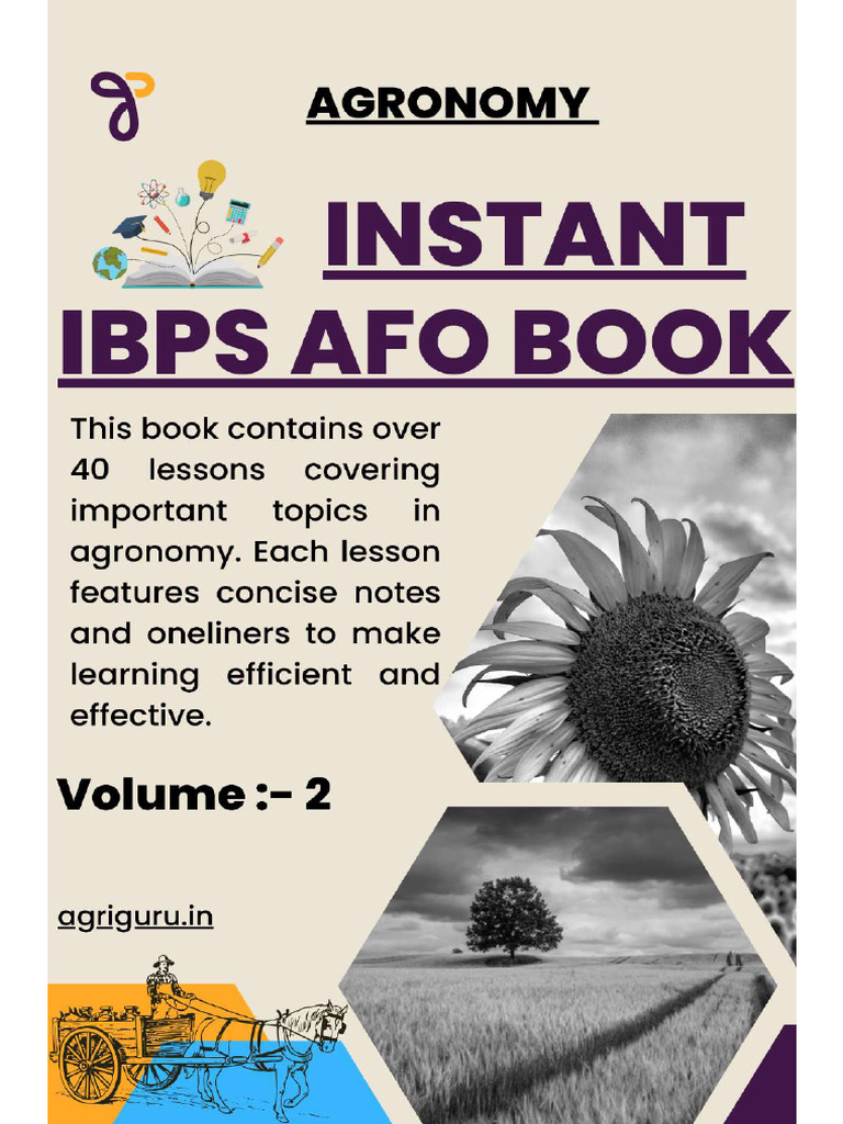 AGRONOMY Book For Ibps Afo | PDF | Rice | Peanuts