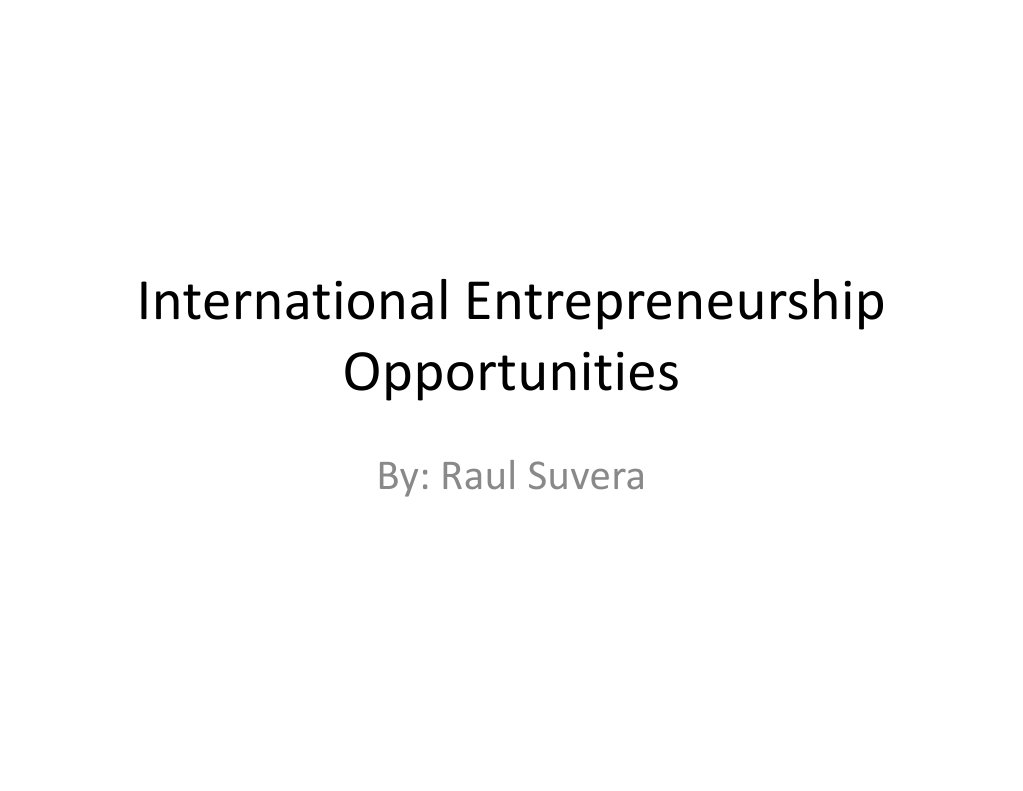 Global Entrepreneurship Insights | PDF | Entrepreneurship | Economics
