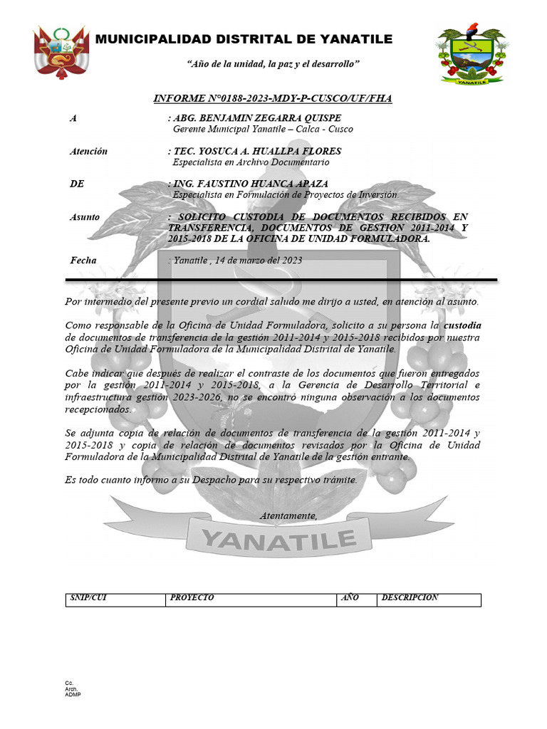 Informe de Internamiento | PDF