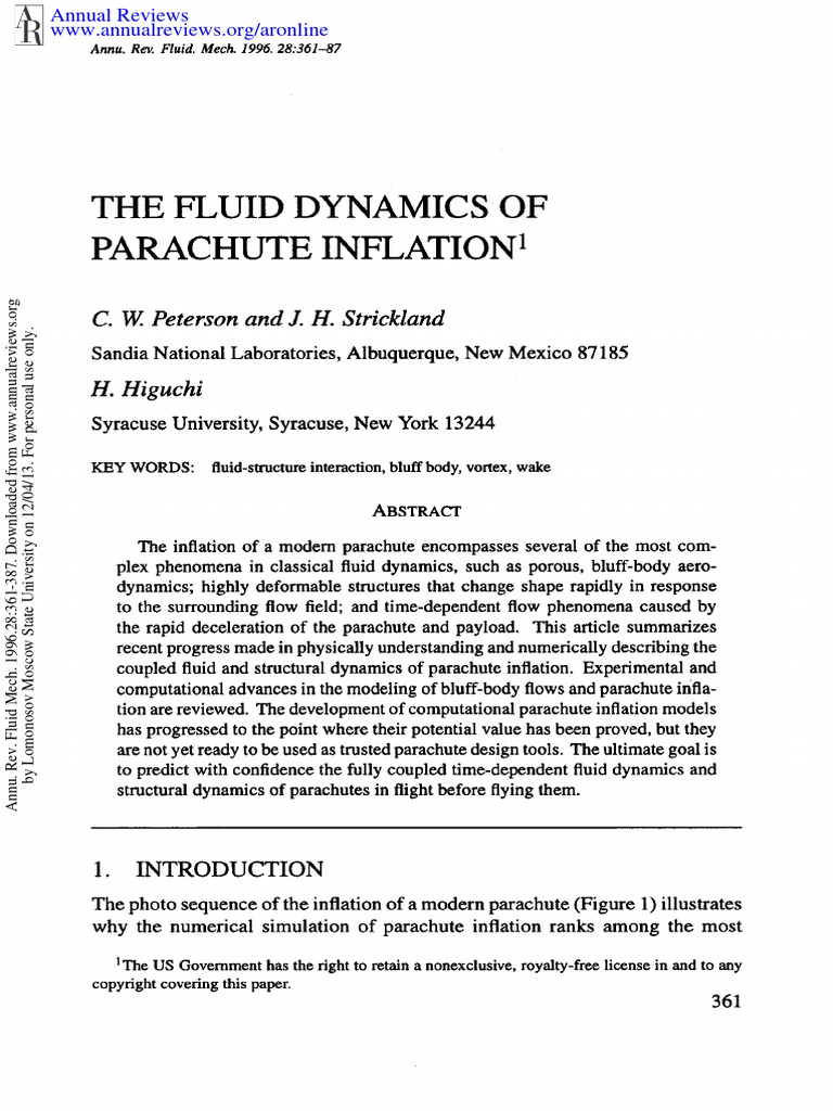 Peterson1996 Fluid Dynamics of | PDF | Computational Fluid Dynamics | Vortices