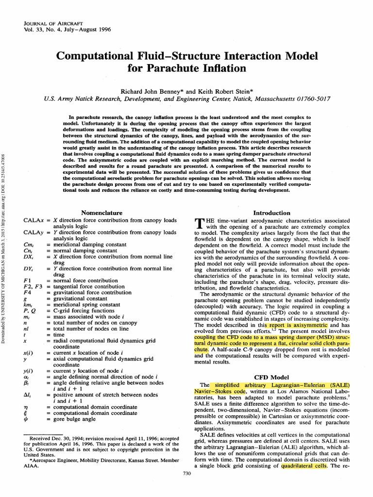 02 Computational Fluid-Structure Interaction Model 1996 | PDF | Computational Fluid Dynamics | Force