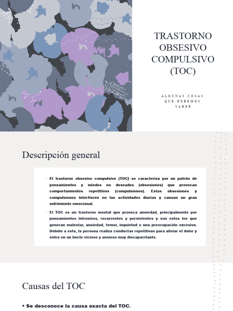 Trastorno Obsesivo Compulsivo (Toc) | PDF | Desorden obsesivo ...