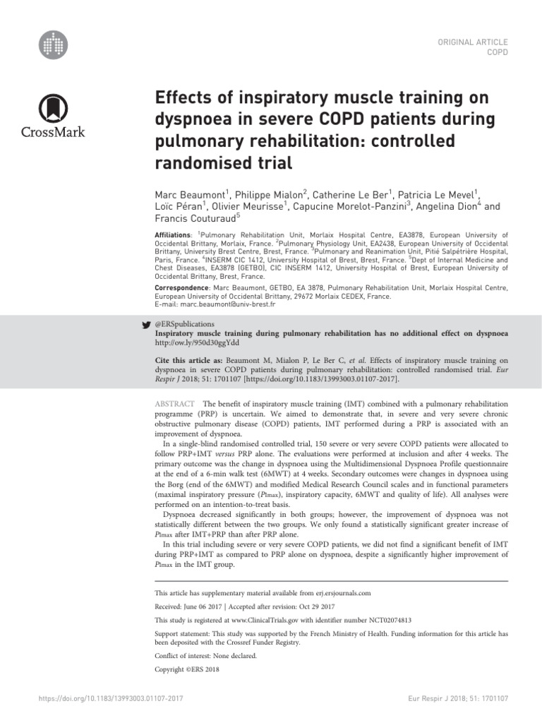 2017 - Effects of Inspiratory Muscle Training On Dyspnoea in Severe ...