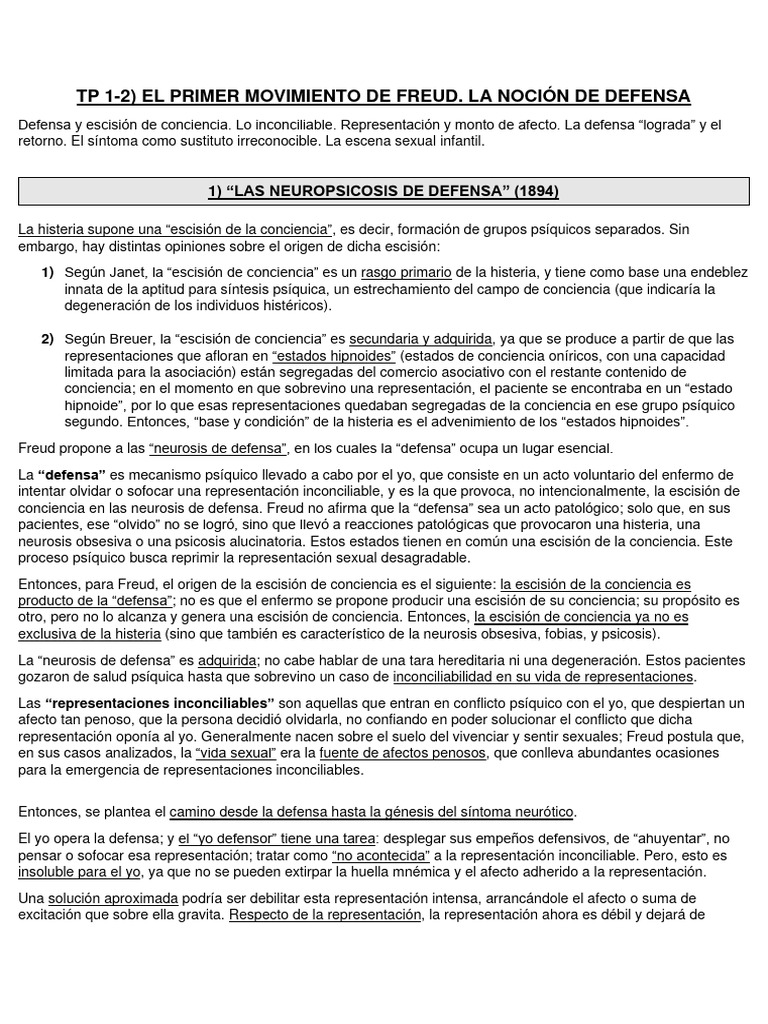 Resumen Primer Parcial - Psicoanalitica | PDF | Trauma psicólogico | Hipnosis