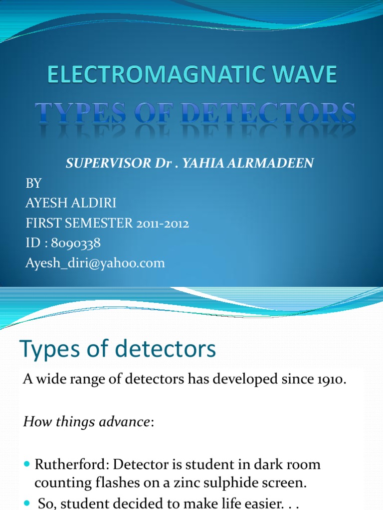 Type of Detector | PDF | Ion | Nuclear Physics